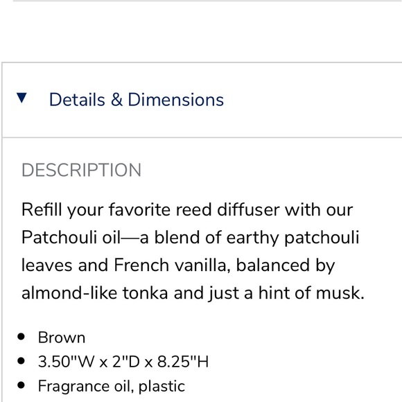 Pier 1 | Accents | New Pier Patchouli Reed Refill Bottle | Poshmark